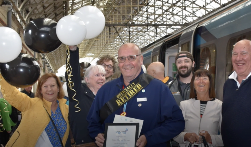 Emotional moment train driver finishes last shift on railways after 52 ...